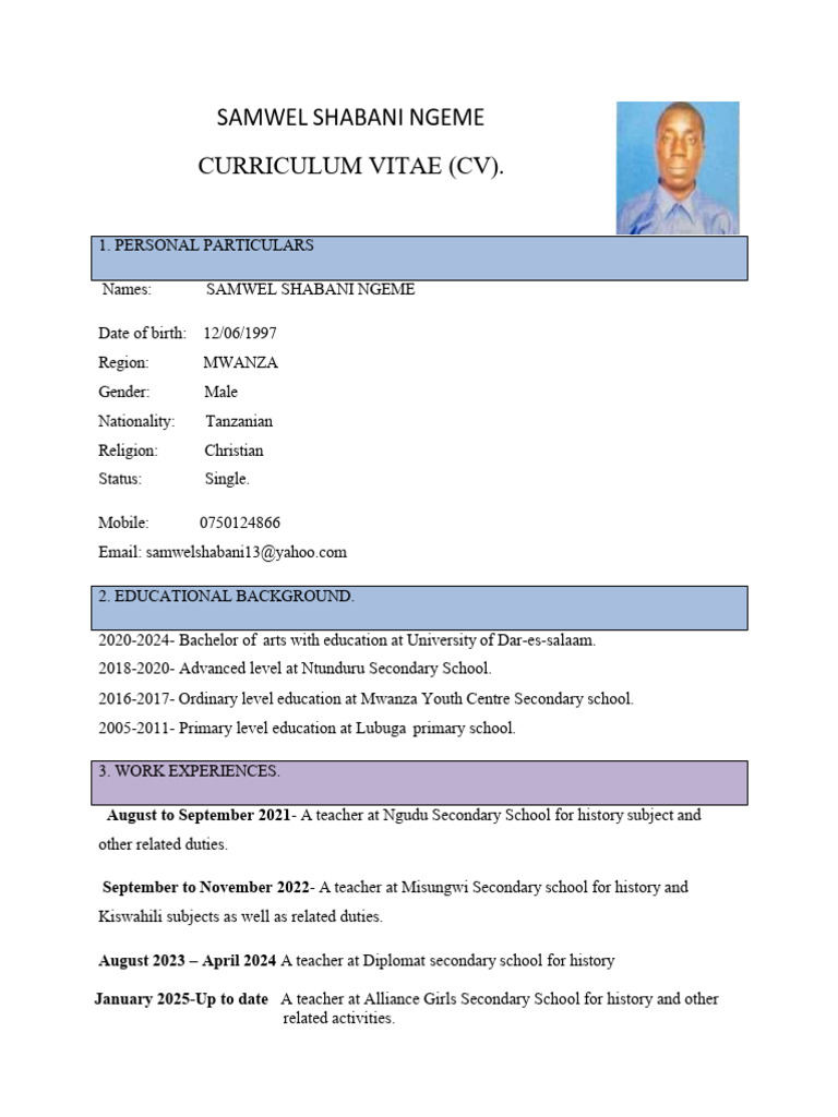 Sam CV | PDF
