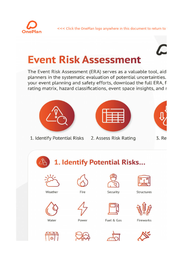 Event Risk Assessment Guidelines | PDF