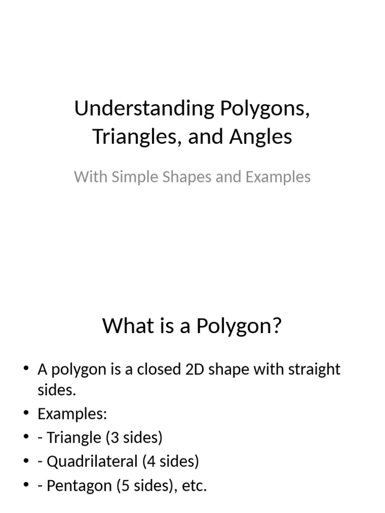 Polygons Triangles Angles Presentation | PDF