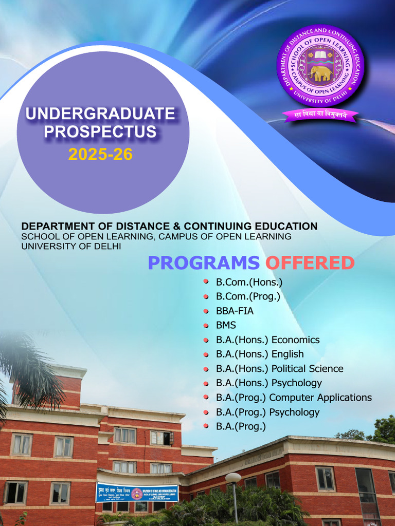 UG Prospectus 2025-26 Overview | PDF | Bachelor's Degree | Academic Degree