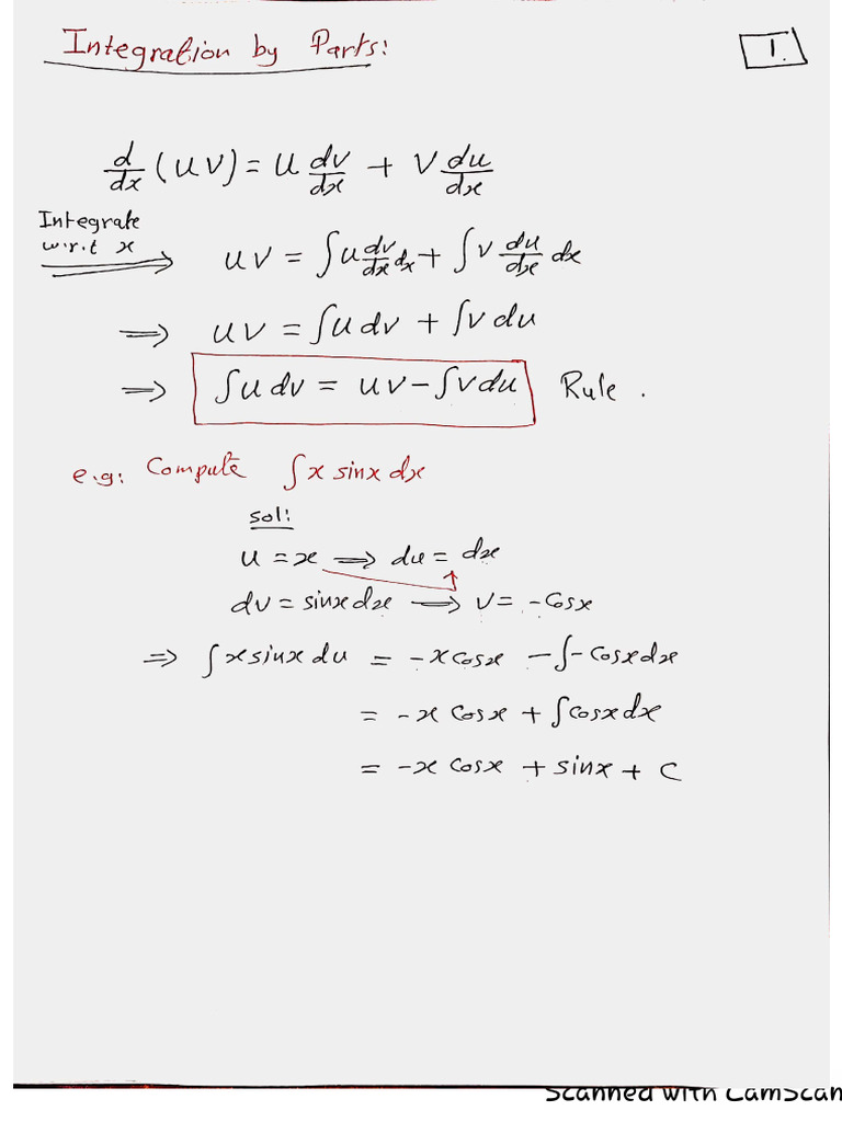 06-Integration by Parts | PDF