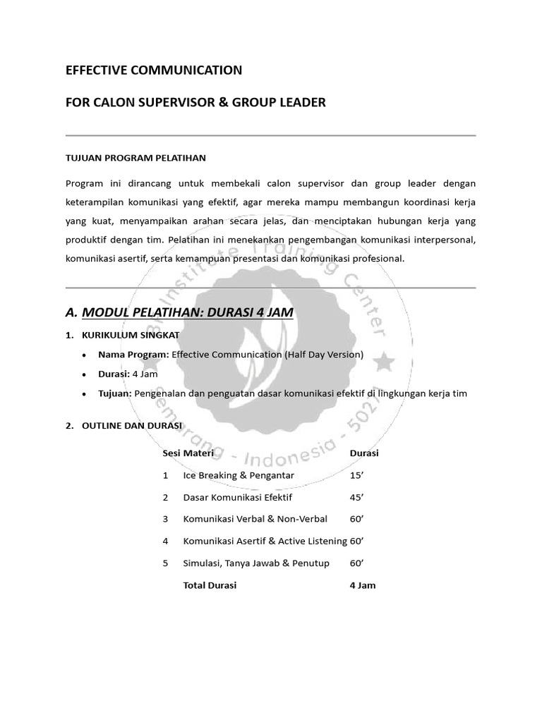 Effective Communication For Supervisor | PDF