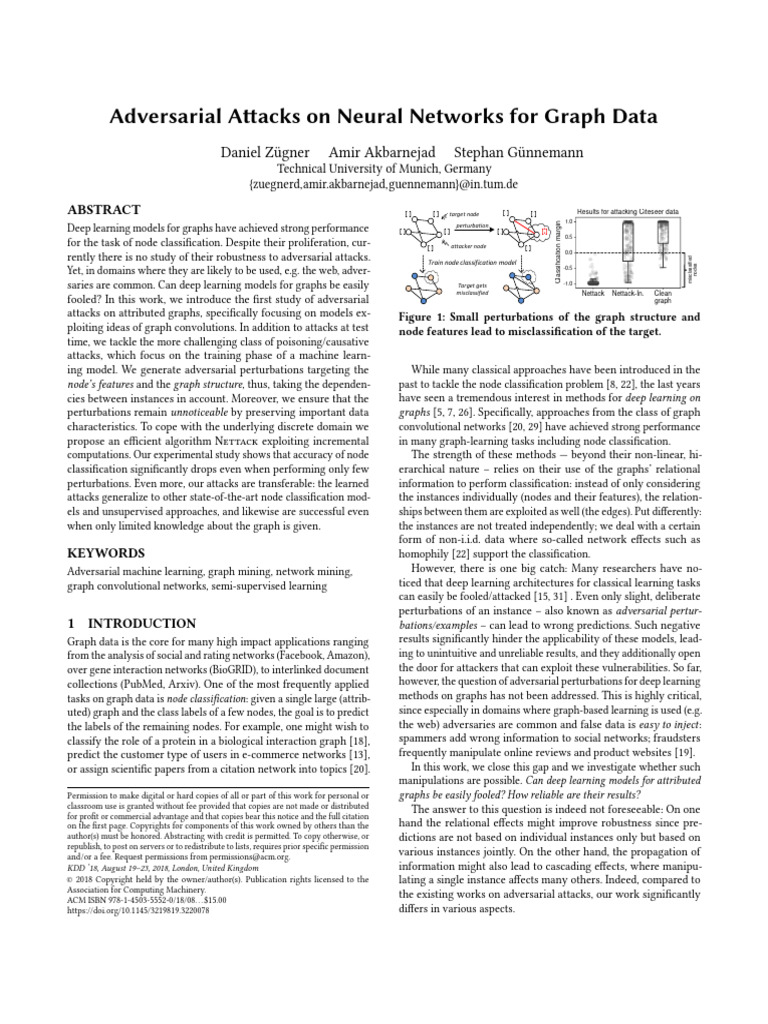 Adversarial Attacks On Neural Networks For Graph Data: Daniel Zügner ...