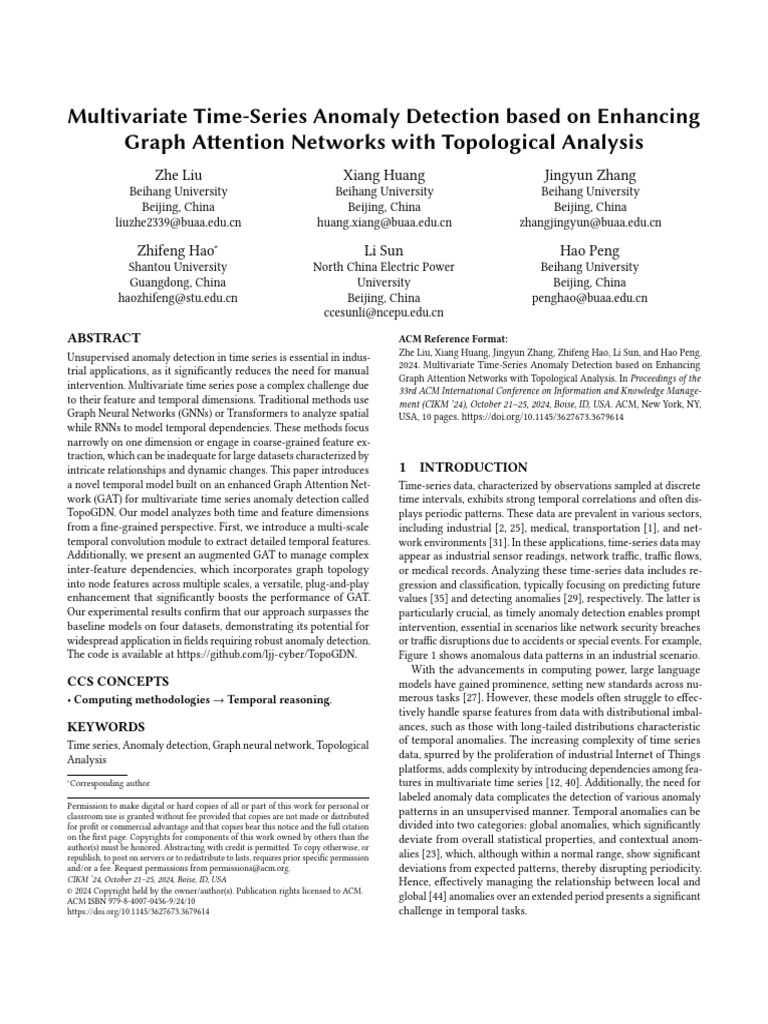 Multivariate Time-Series Anomaly Detection Based On Enhancing Graph ...