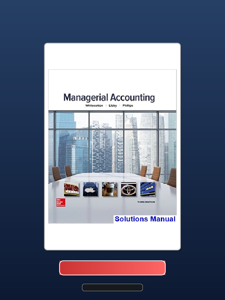 Complete Bundle Managerial Accounting 3rd Edition Whitecotton | PDF ...