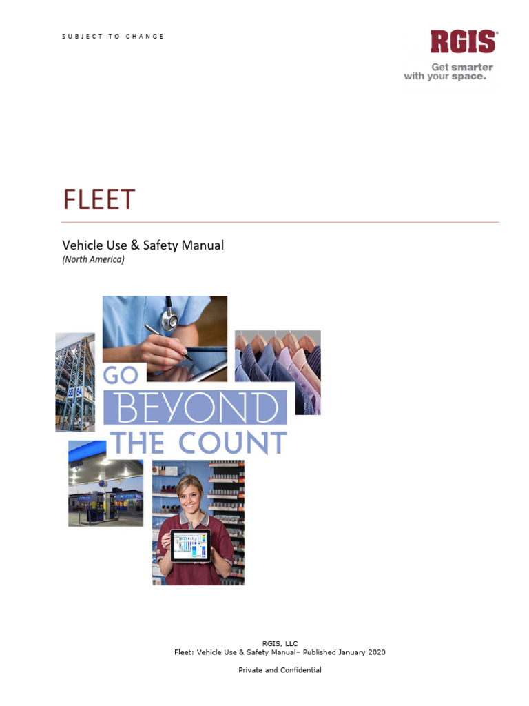 RGIS Vehicle Use & Safety Manual | PDF | Driving | Traffic Collision