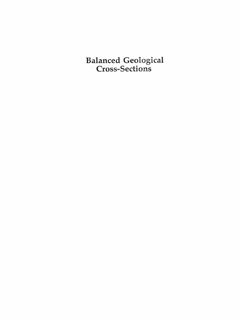 Balanced Geological Cross Section | PDF