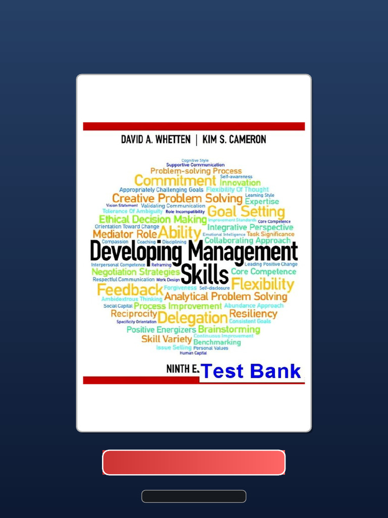 Developing Management Skills 9th Edition Whetten Digital Access | PDF | Information | Multiple ...