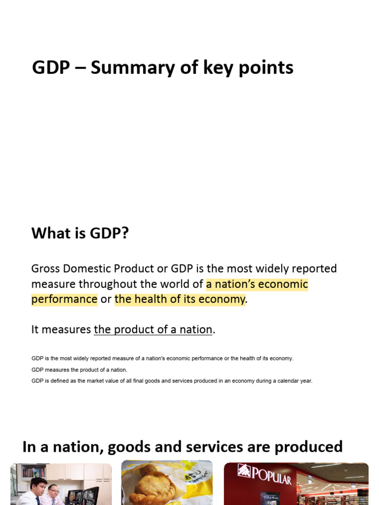 Understanding GDP: Key Concepts Explained | PDF | Gross Domestic ...