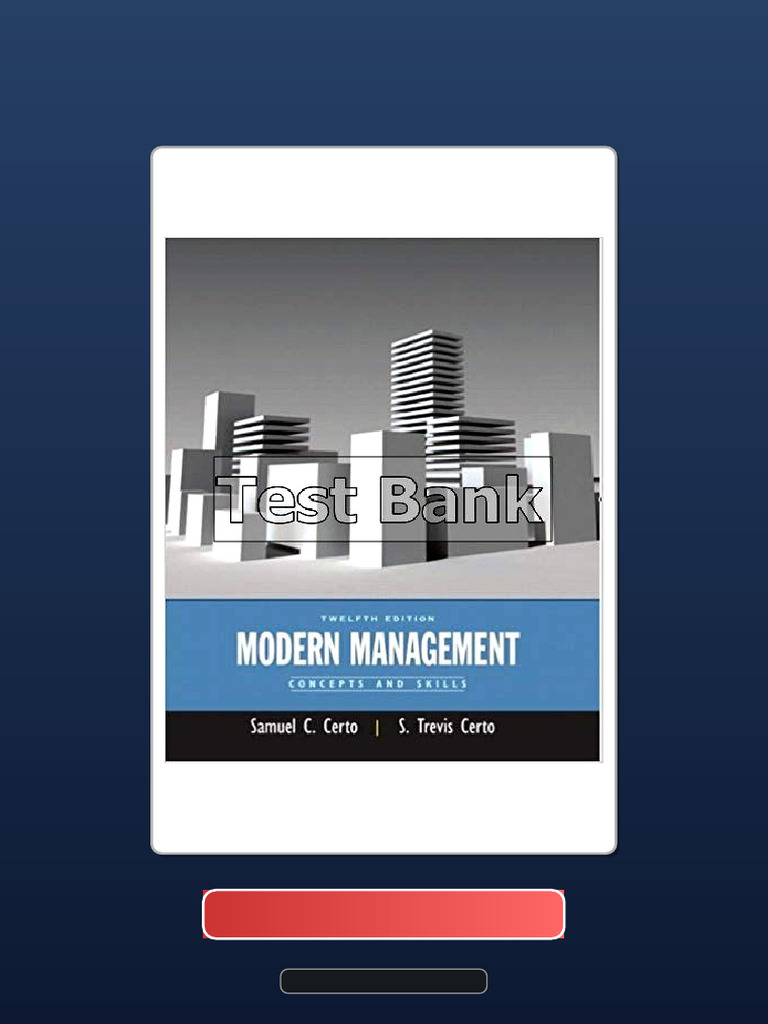 Complete Bundle Modern Management Concepts and Skills 12th Edition ...