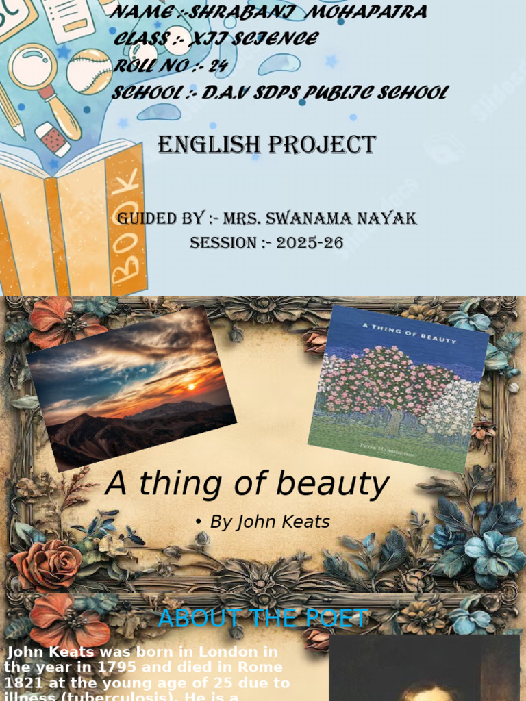 A Thing of Beauty 3.0 | PDF | John Keats | Poetry