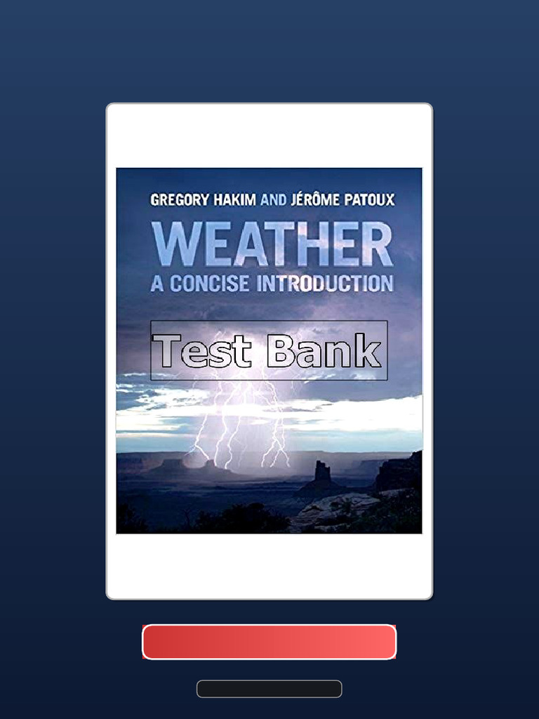 Weather A Concise Introduction 1st Edition Hakim Digital Access | PDF ...