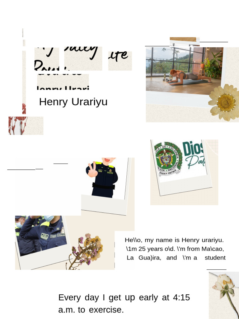 Beige and Brown Scrapbook Daily Life Routine Presentation | PDF