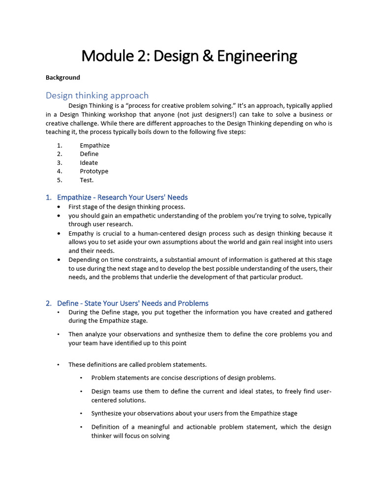 Design Thinking for Creative Solutions | PDF | Design Thinking | Thought