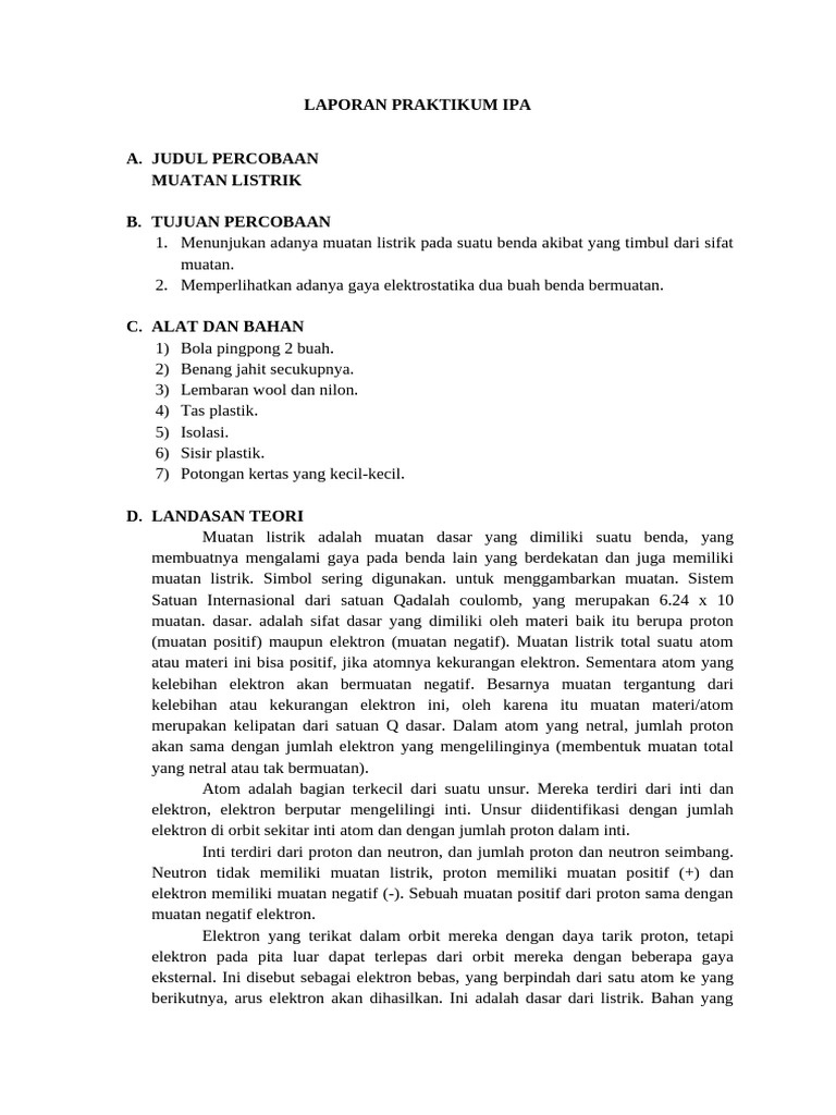 Interaksi Muatan Listrik Sejenis | PDF