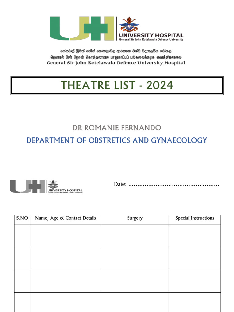 Theatre List | PDF