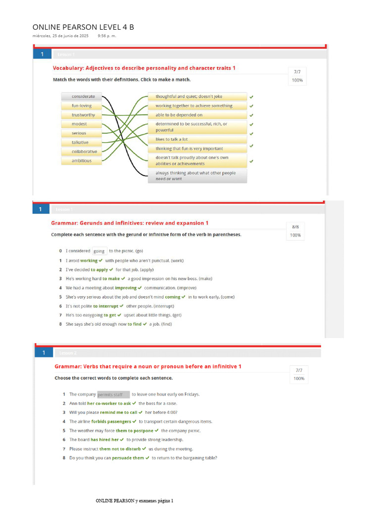 Respuestas Pearson English Level 4 | PDF