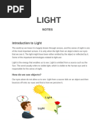 Class 8 Light Chapter Notes | PDF | Reflection (Physics) | Eye