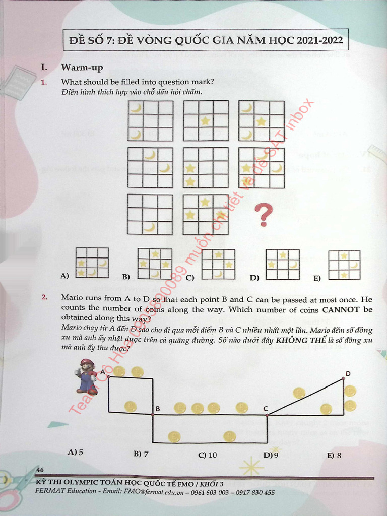 FMO New Khối 3 Kèm KEY-Ms Hoa 0905890089 | PDF