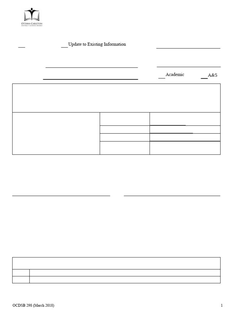 OCDSB 298 Direct Deposit | PDF | Banking