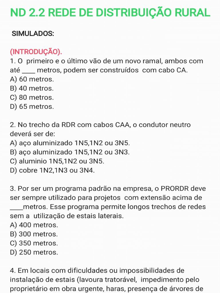 ND 2.2 Simulados | PDF