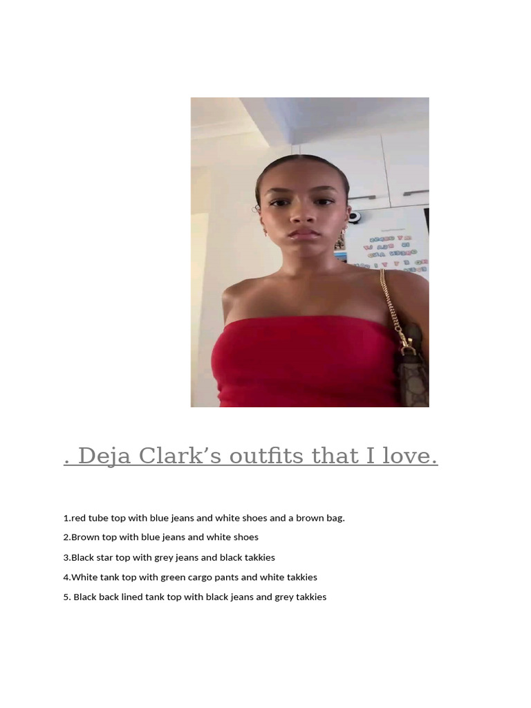 Deja Clark's Outfitd That I Love | PDF