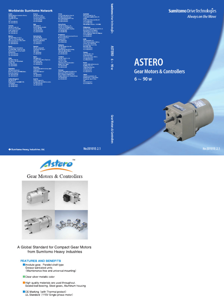 Catalogo Motorreductores ASTERO | PDF | Capacitor | Gear
