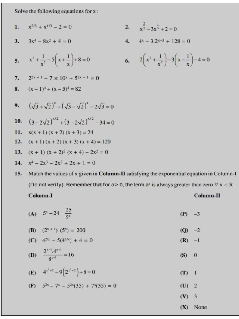10th Fooundation Math Assingment - 2-7-2025 | PDF