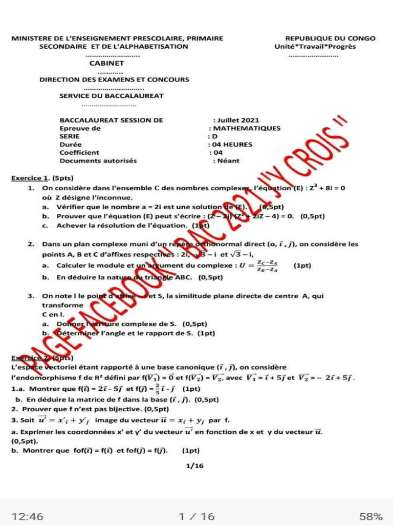 PDF - 1 Math Bac 2021. 684 | PDF