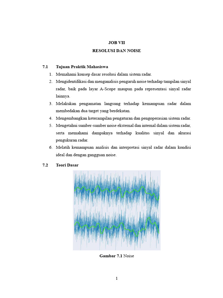 Resolusi dan Noise dalam Sistem Radar | PDF