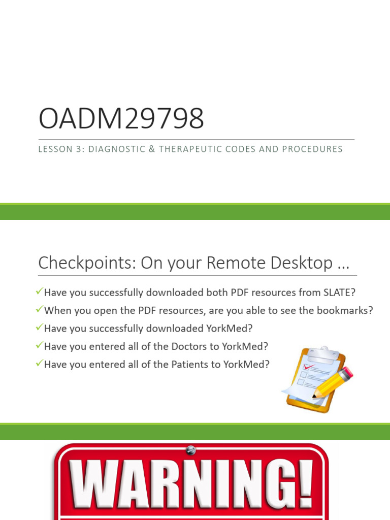 Class 3 PPT For Slate Instructor Copy Updated w2024 | PDF | Medical ...
