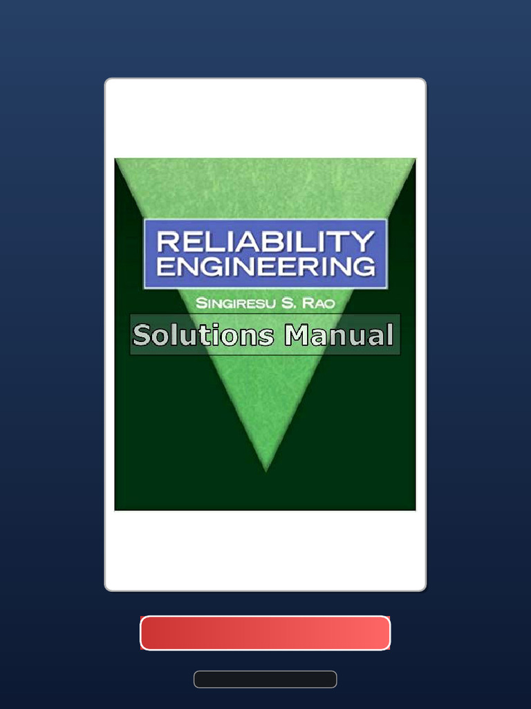 Reliability Engineering 1st Edition Rao Digital Access | PDF | Multiple Choice | Knowledge