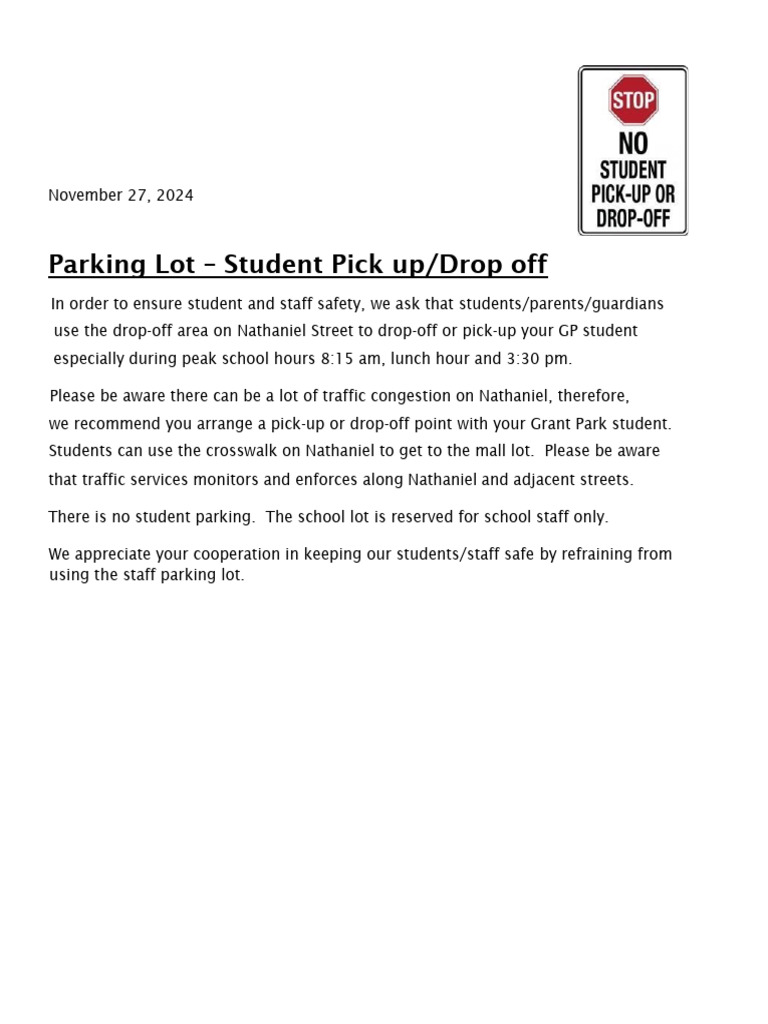 Parking Letter | PDF