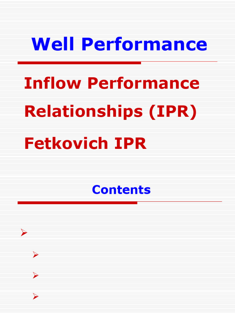 Fetkovich IPR Method for Well Testing | PDF | Applied And ...