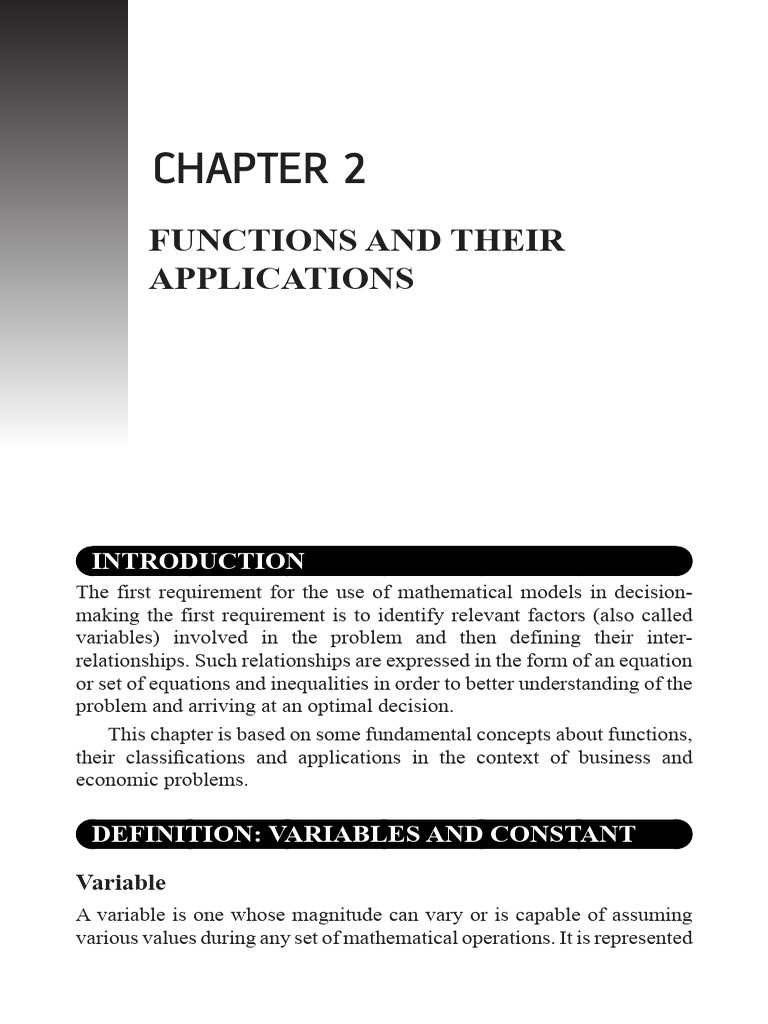 Business Mathematics (p60-75) | PDF | Variable (Mathematics) | Function (Mathematics)