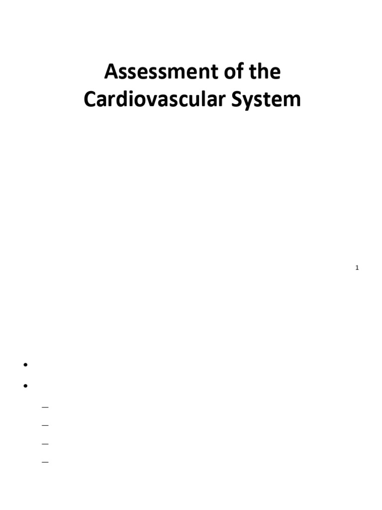 Cardiovascular System Assessment Guide | PDF | Pulse | Vein