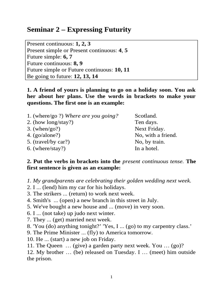 Means of Expressing The Future in English | PDF