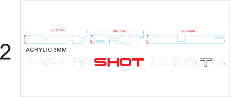 Acrylic Every Shot Counts 30cm | PDF