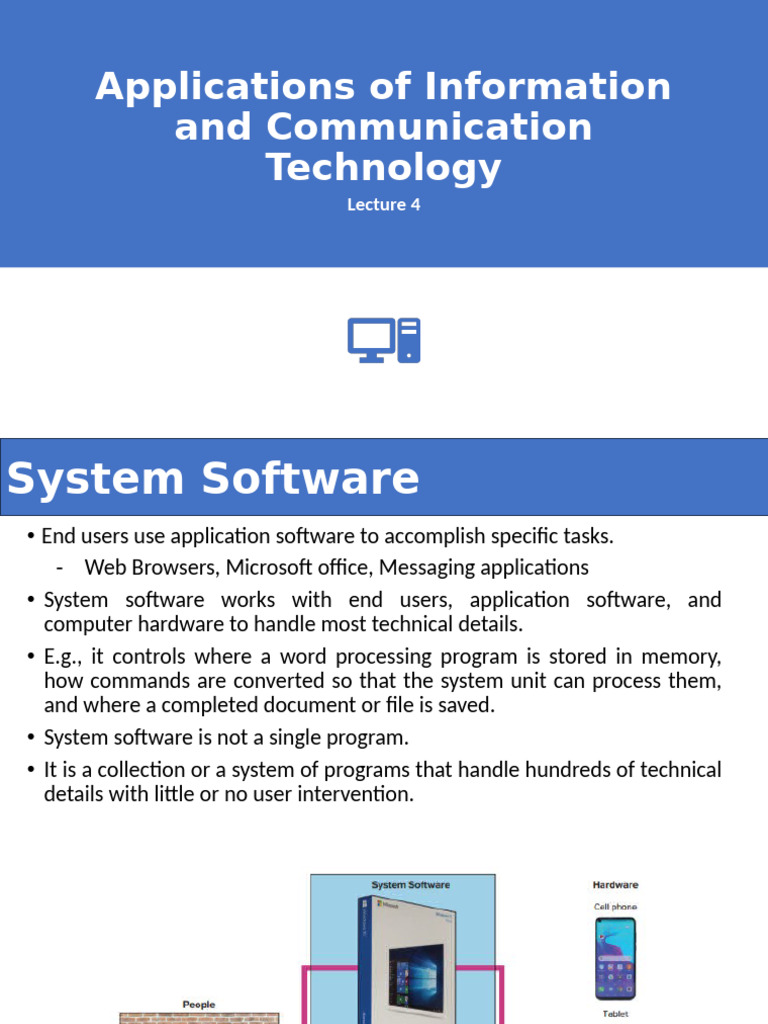ICT Lec 04 OS - Database - CLoudComputing | PDF | Operating System | Cloud Computing