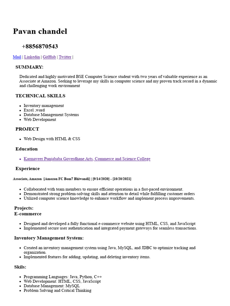 Pavan Protfolio | PDF