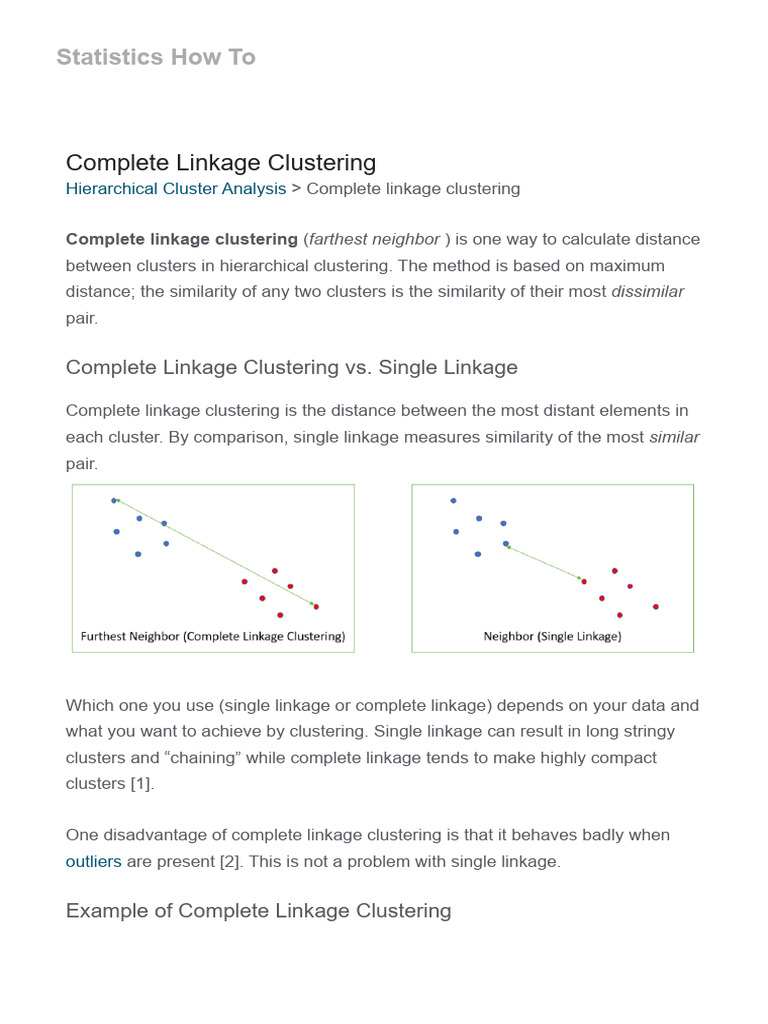 Complete Linkage Clustering 1 | PDF | Cluster Analysis | Statistics