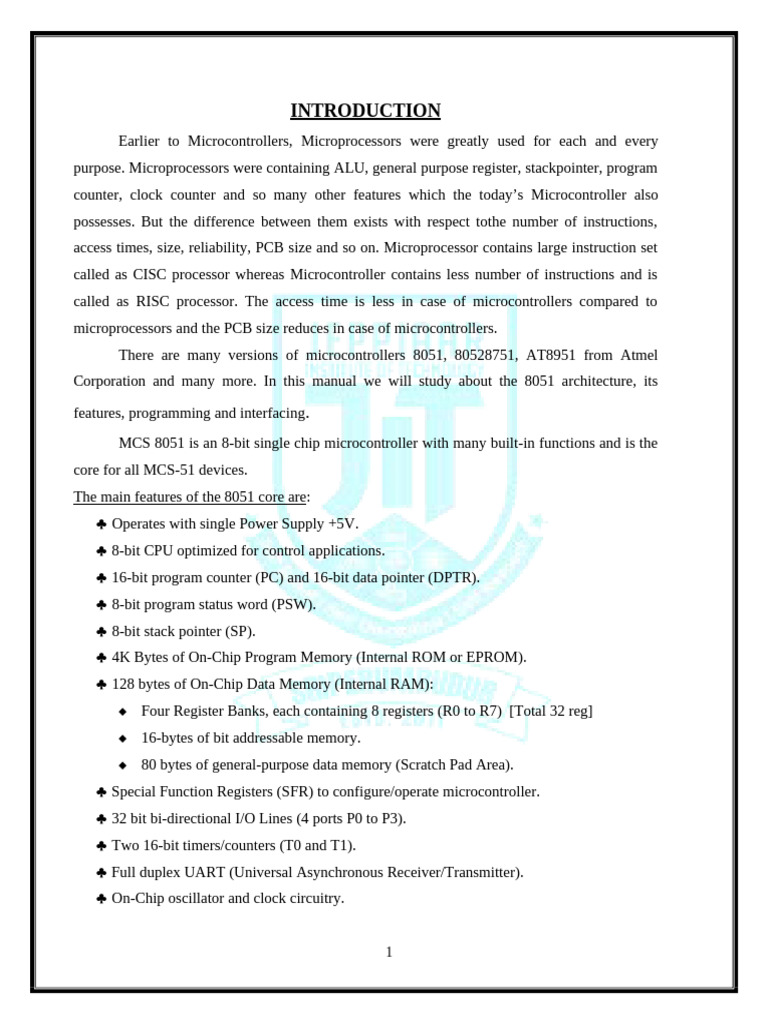 Emebedded Lab Manual Final | PDF | Microcontroller | Central Processing Unit