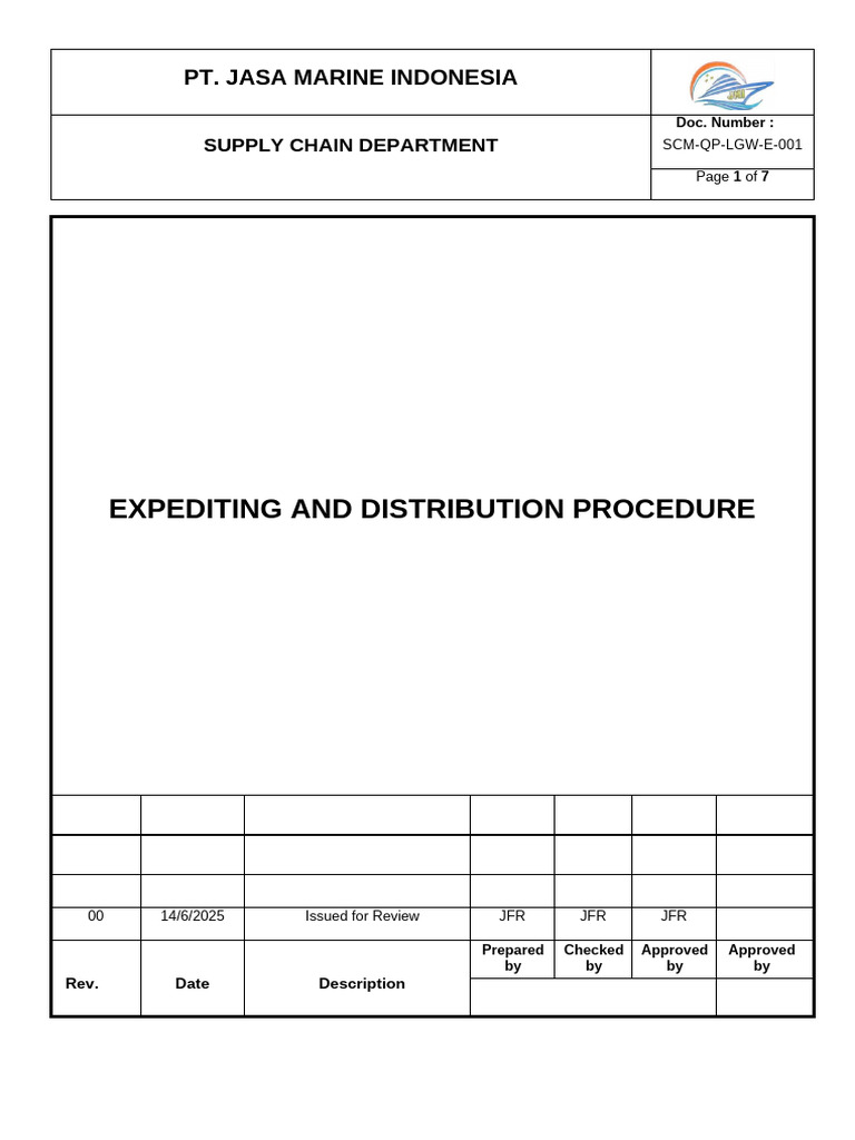 Expediting and Distribution Procedure | PDF | Logistics | Supply Chain