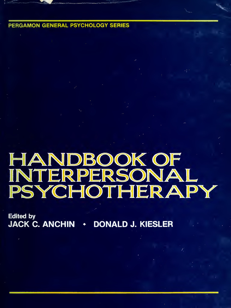 Interpersonal Psychotherapy Handbook | PDF | Psychotherapy | Psychoanalysis