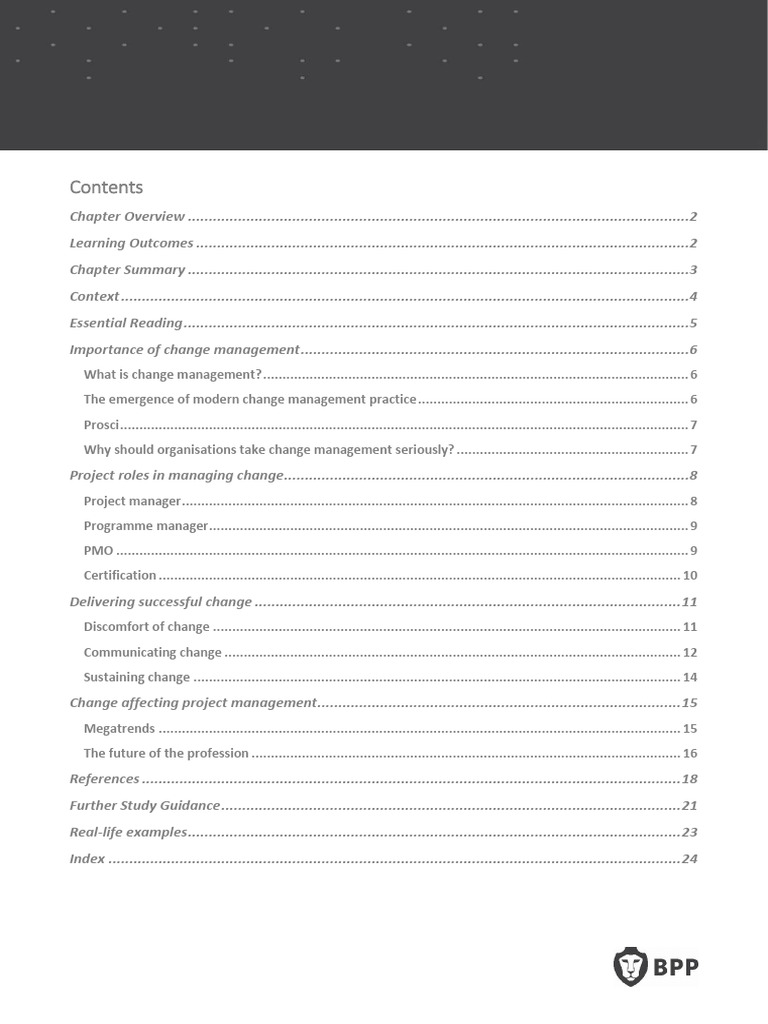 Topic Workbook - Managing and Leading Change Understanding The Future ...