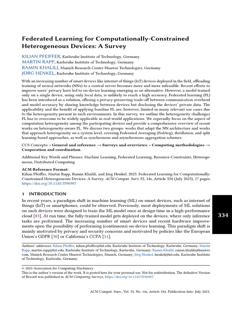 Federated Learning For Computationally Constrained Heterogeneous ...