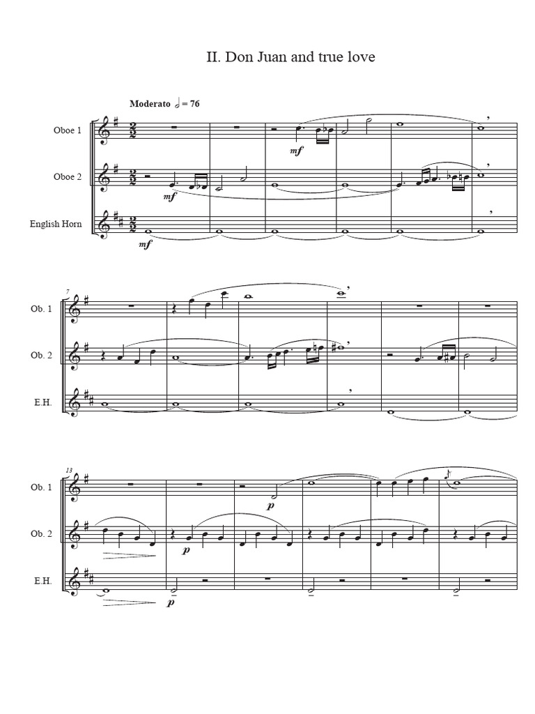 Tres Miniaturas para Trio de Oboes II | PDF | Aerophones | Musical Instruments