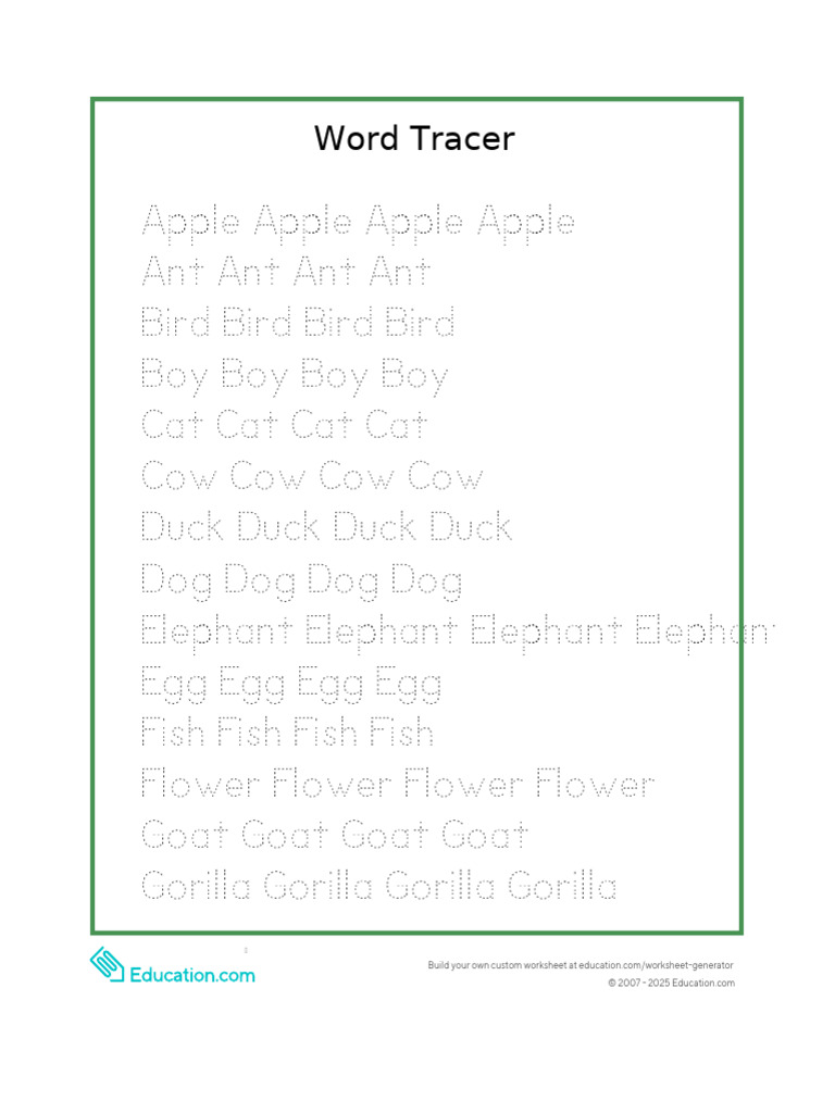 Word Tracer | PDF