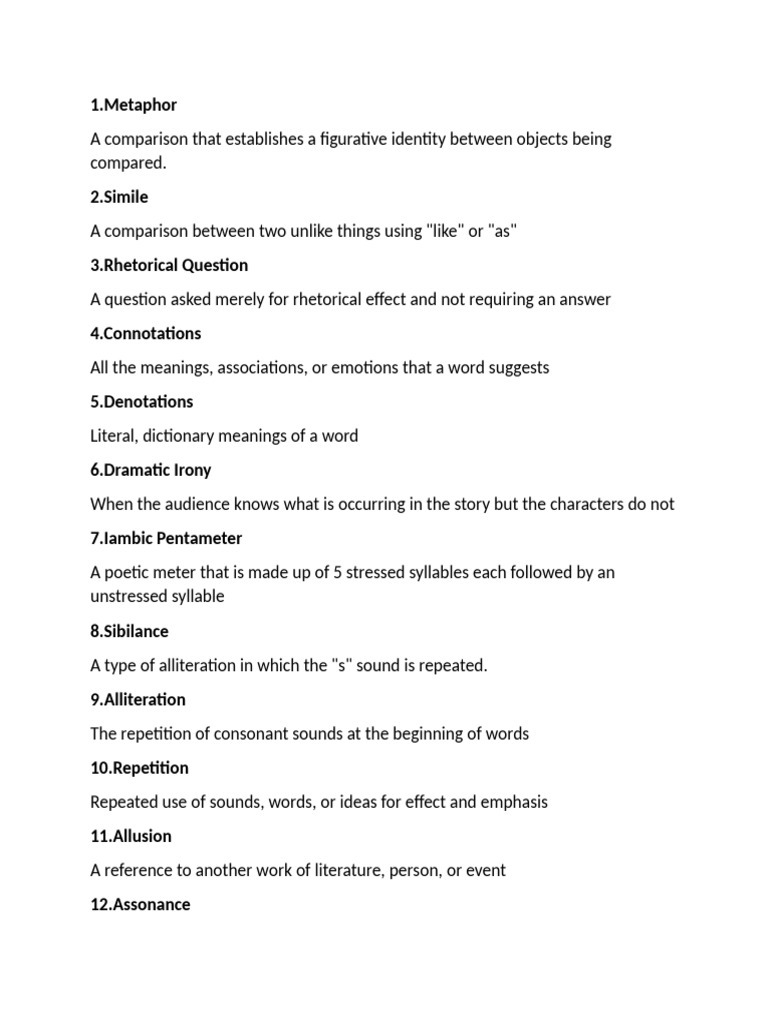 Language Techniques and Definitions | PDF