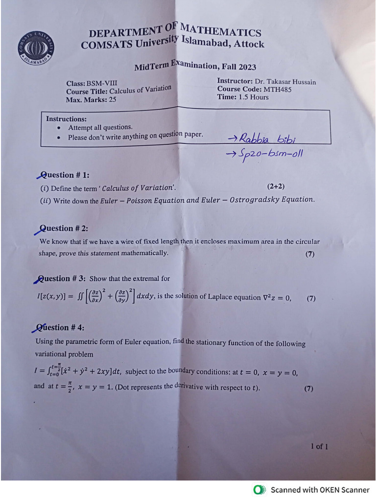 Semester #08 Papers | PDF